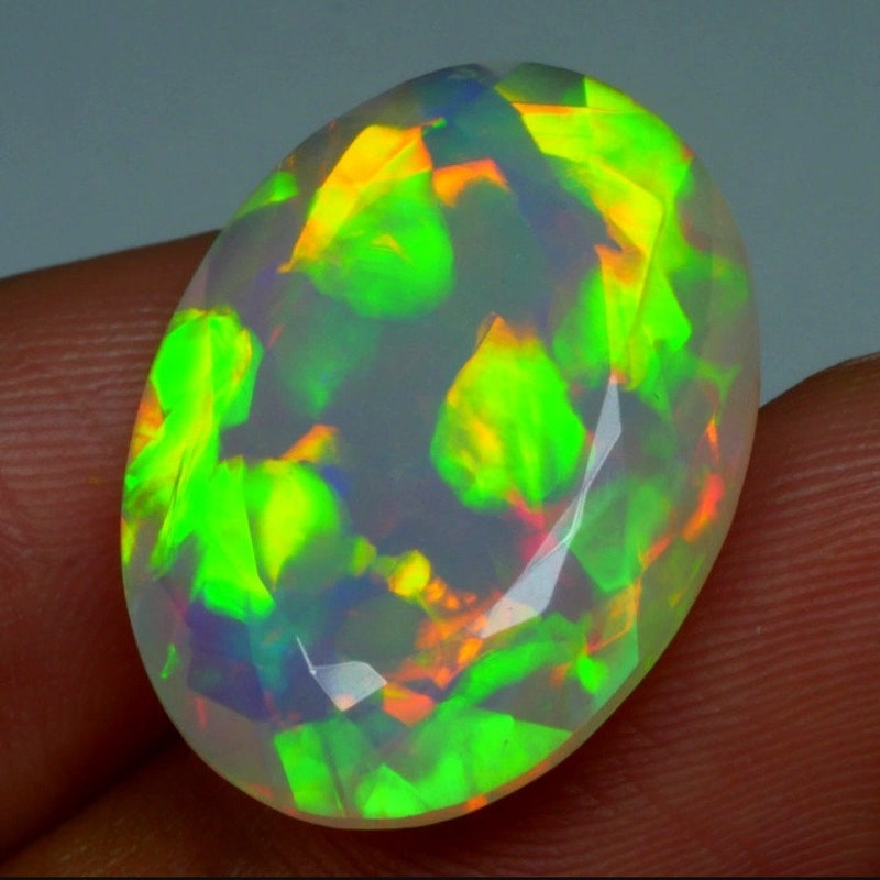Faceted Opal - Etsy