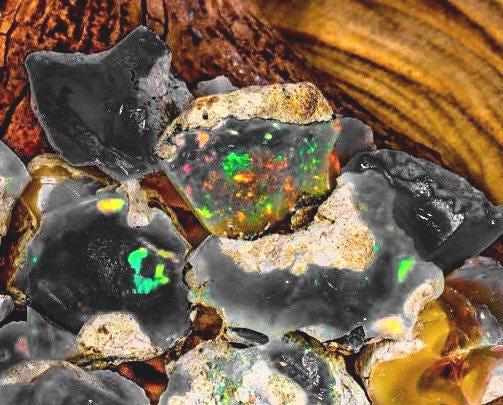 50 Carat OPAL Raw Black Opal Natural Ethiopian raw Opal Rough Rough Gemstone Ethiopian Opal Etsy