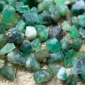 50/100cts Emerald Lot 2mm 5mm Rough Gemstone/emerald Crystal/emerald ...