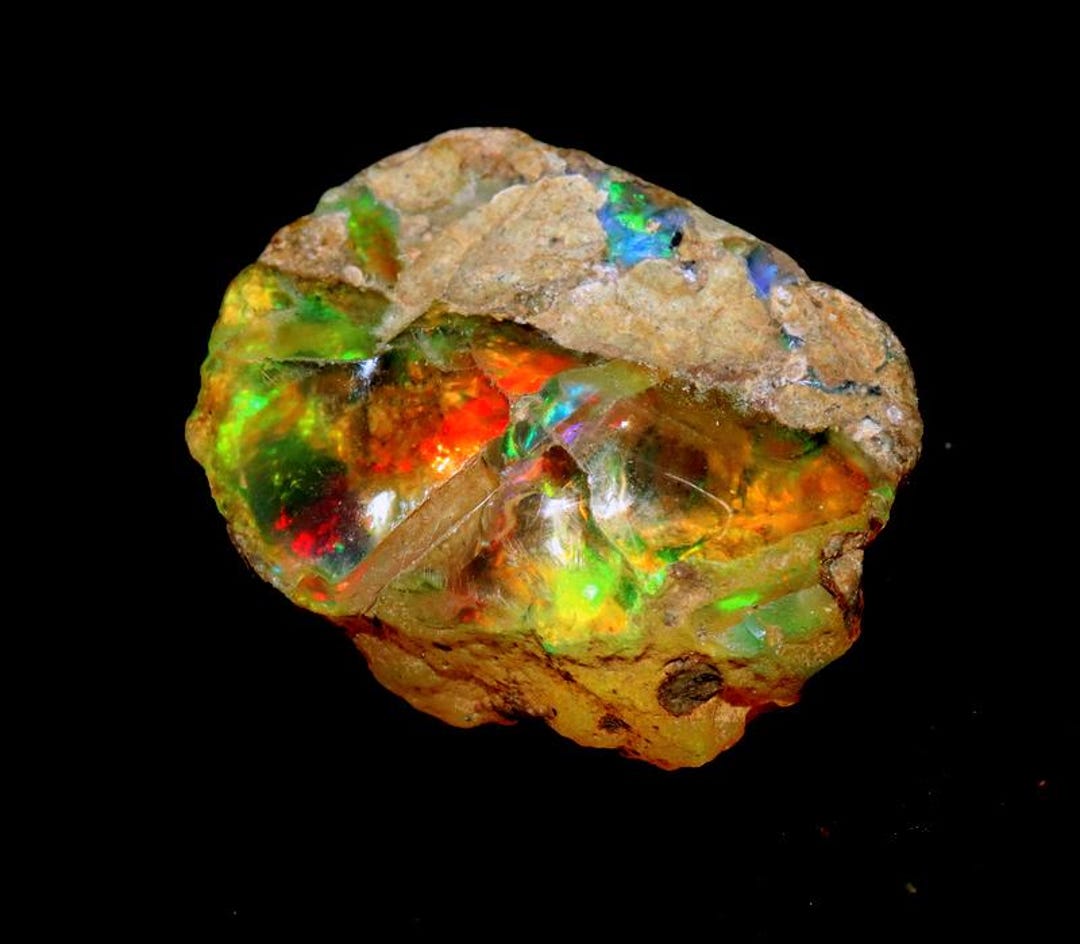 130 Ct Opal Rough Gemstone, Opal Rough, Welo Fire Black Opal,Flashy ...