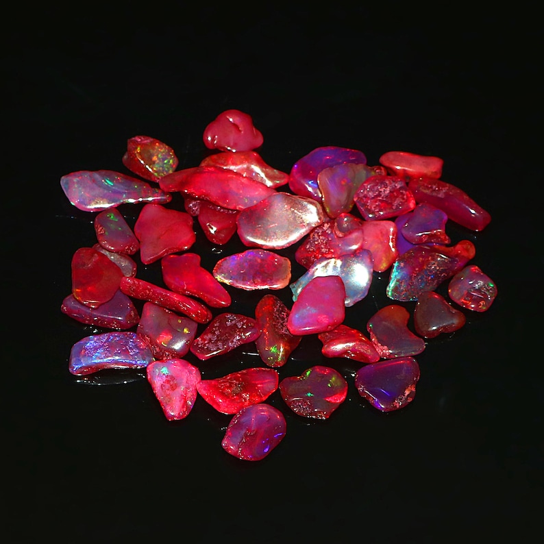 AAA Grade Ethiopian Red Opal Rough: Rainbow Fire Welo Opal (4mm-7mm) - Etsy