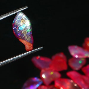 AAA Grade Ethiopian Red Opal Rough: Rainbow Fire Welo Opal (4mm-7mm) - Etsy
