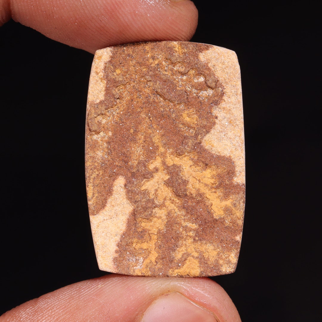 Psilomelane Dendrite Cabochon: Rectangle Loose Gemstone (32X22X5 MM, 32 ...