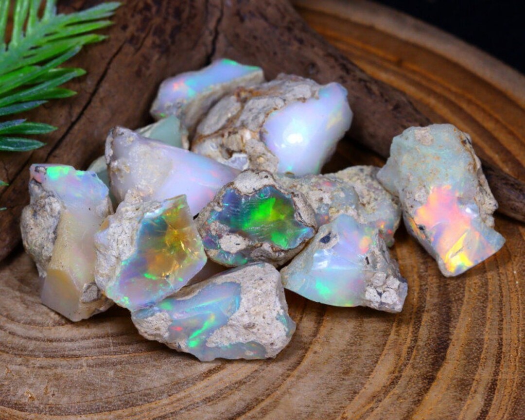 50 Cts OPAL Raw Crystals - AA Grade, Large - Bulk Raw Opal, Rough Opal ...
