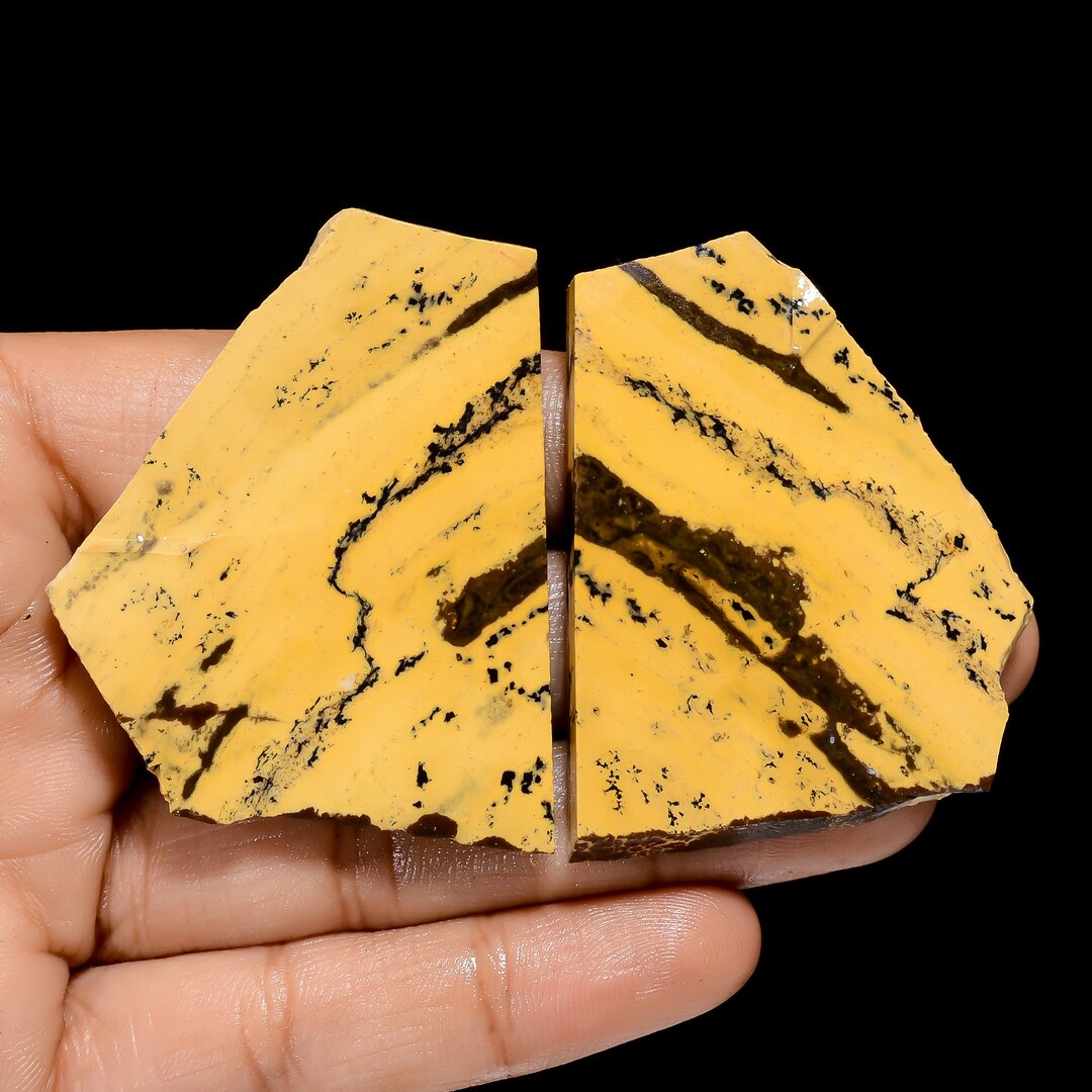 Russian Dendrite Opal Slice Loose Gemstone 2 Pcs for Making Jewelry 170 ...