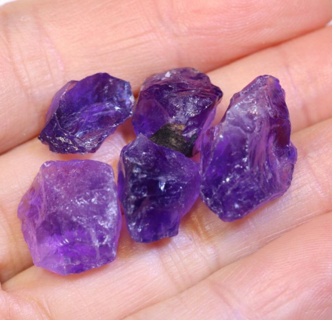 1 KG Amethyst Rough Gemstone-purple Amethyst Crystal-amethyst Raw ...