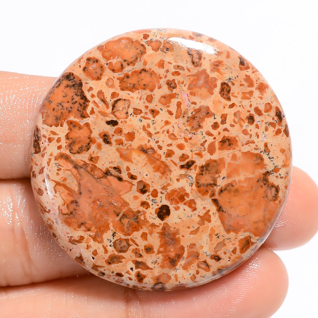 Asteroid Jasper Gemstone Cabochon: Round Jewelry Making Stone (39X39X5 Mm) - Etsy