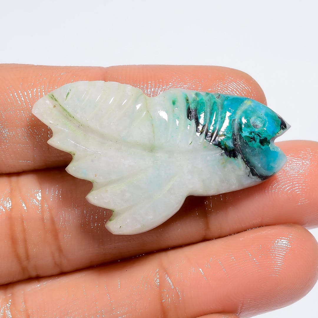 Gem Silica Gemstone Fish Shape Carving Loose Gemstone for Making ...