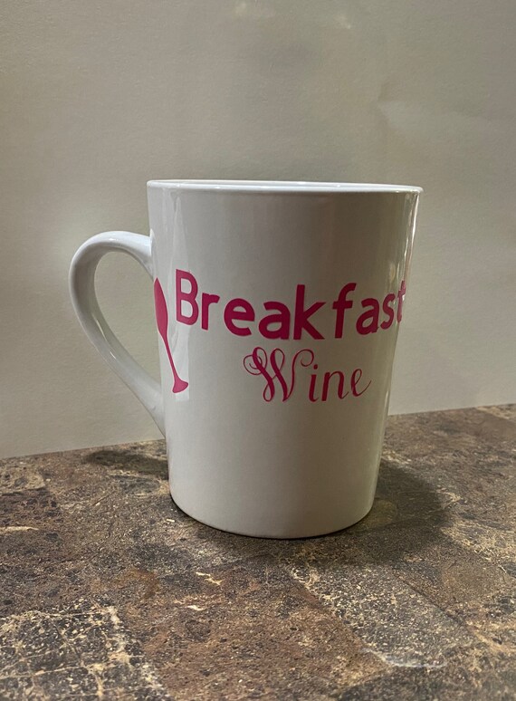 Breakfast Wine Coffee Mug - Etsy