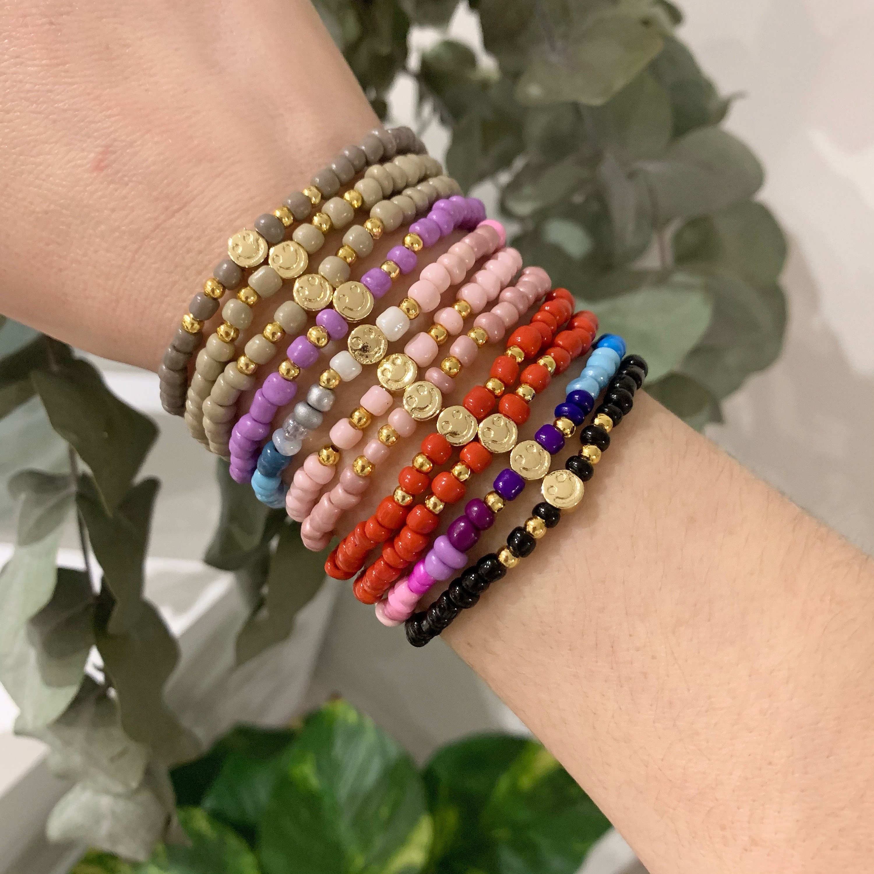 Smile Bracelet Beaded Bracelet With 24kt Gold 25% of Cost - Etsy UK