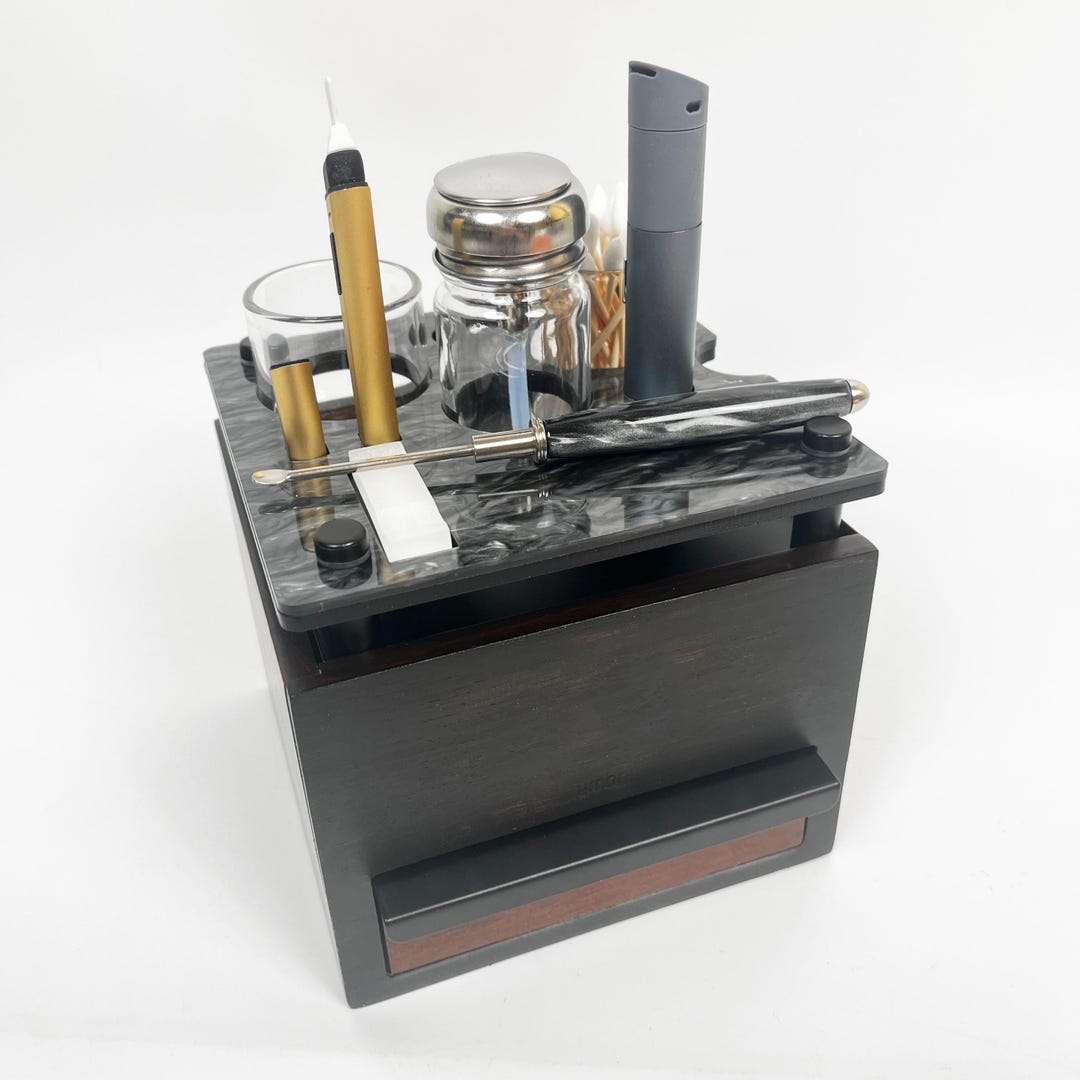 Compact Puffco Pivot Dab Session Wooden Box Stand With Hidden ...
