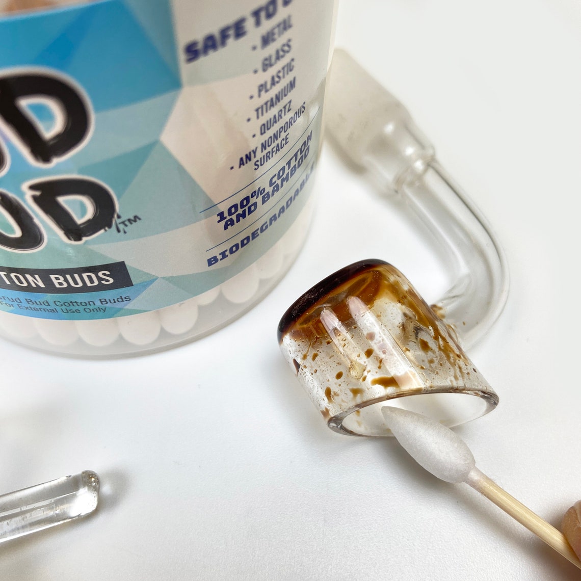 Crud Bud Dual Tip Cotton & Bamboo Swabs ~ Pointed Tip for Cleaning Dab ...