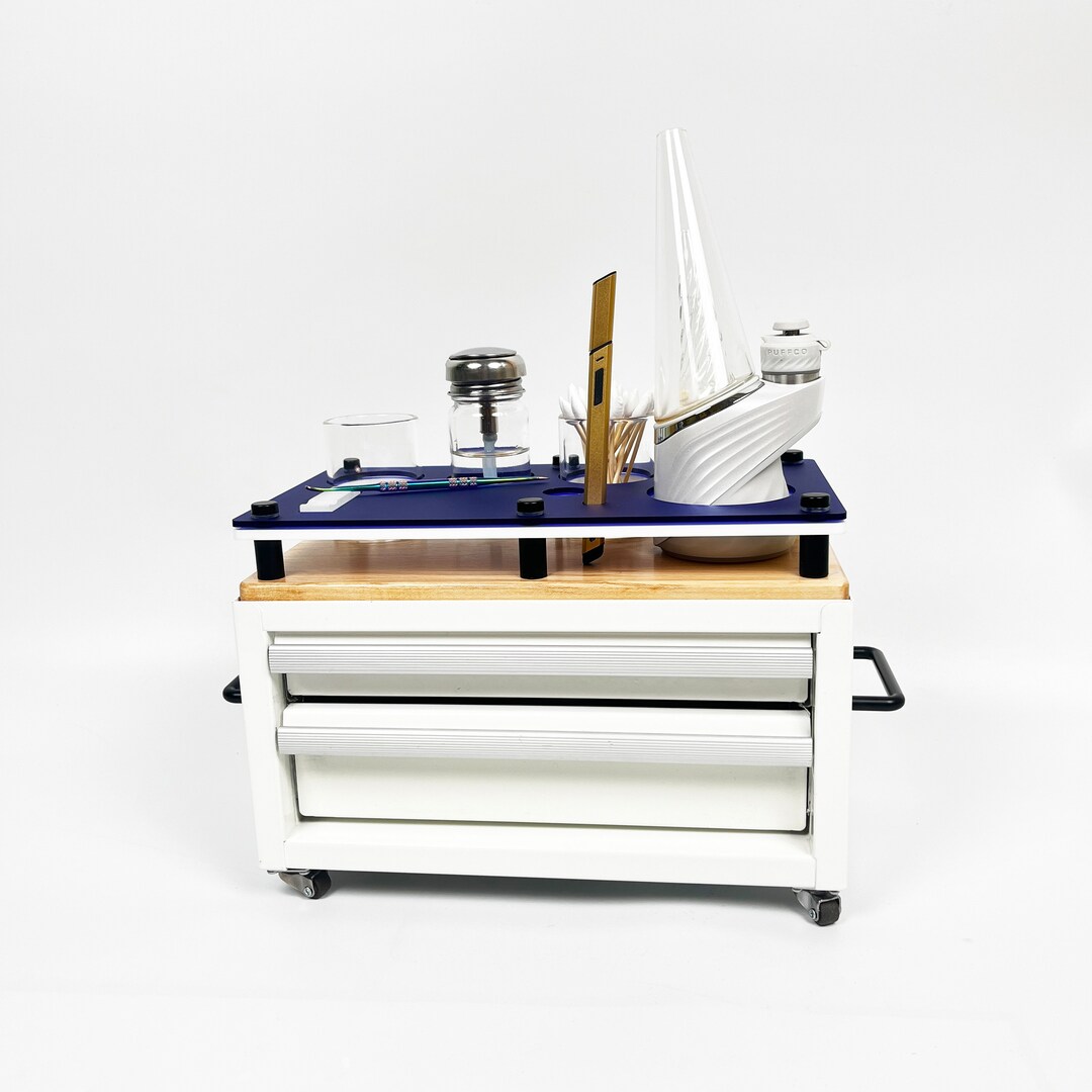 E-BOX Mini Steel Tool Chest Puffco Dab Station With 2 Drawers, Metal ...