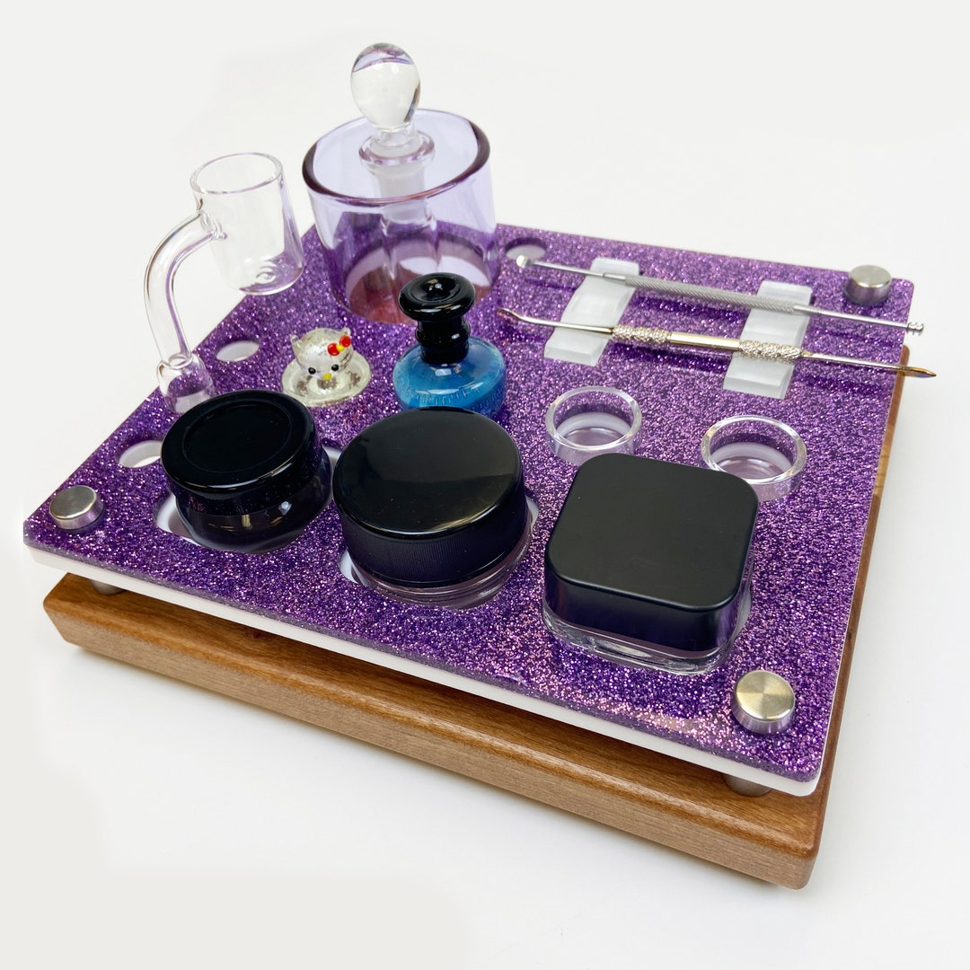 8X7 Mini Dab Concentrate Tray Cleaning Station W/ Greek Glass ISO Swab ...