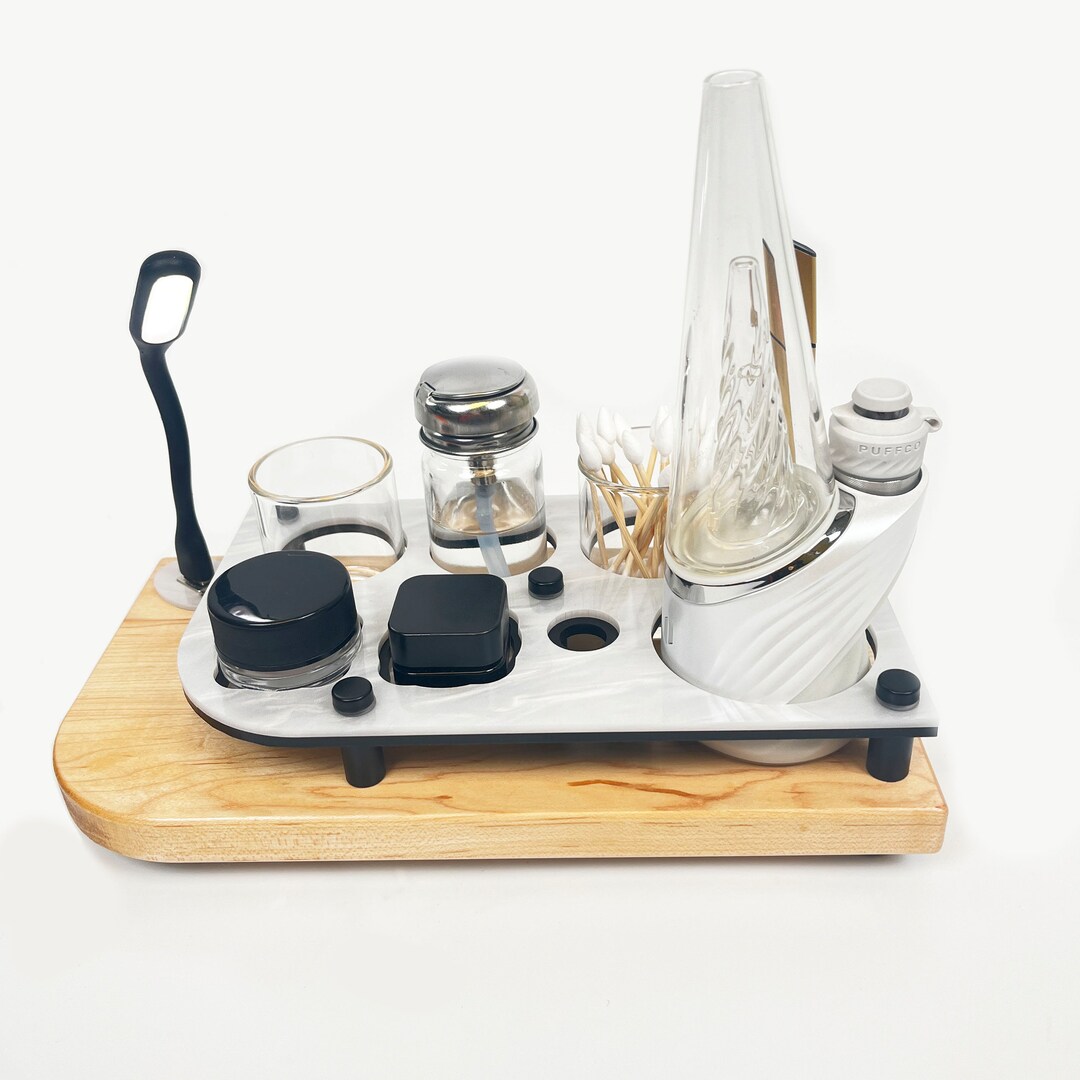 Small Puffco Peak/pro Dab Tray: USB Port LED Light, ISO Dispenser ...