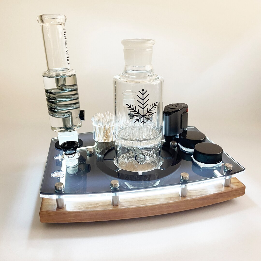 Freeze Pipe LED "light Glow" Rig Station Tray Session Organizer Stores ...