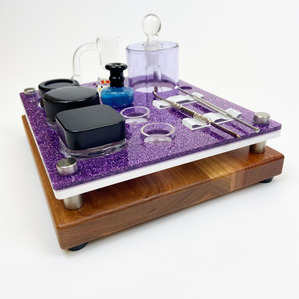 8X7 Mini Dab Concentrate Tray Cleaning Station W/ Greek Glass - Etsy
