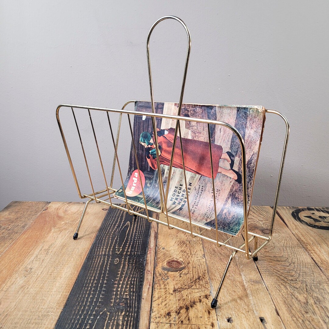 Wire Newspaper Rack, Fifties - Etsy