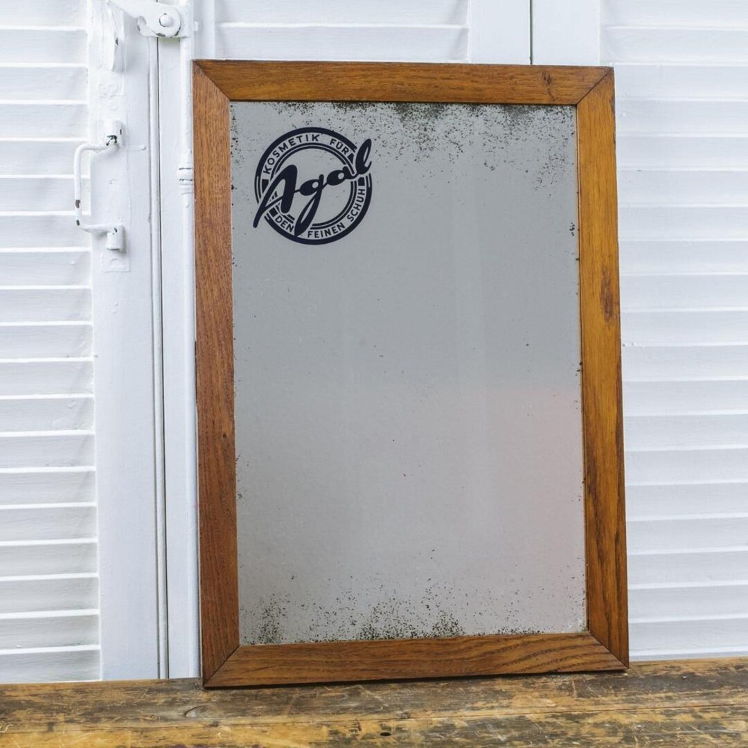 Mirror, Old Advertisement for Agal Shoe Care From a Shoe Shop 60s - Etsy