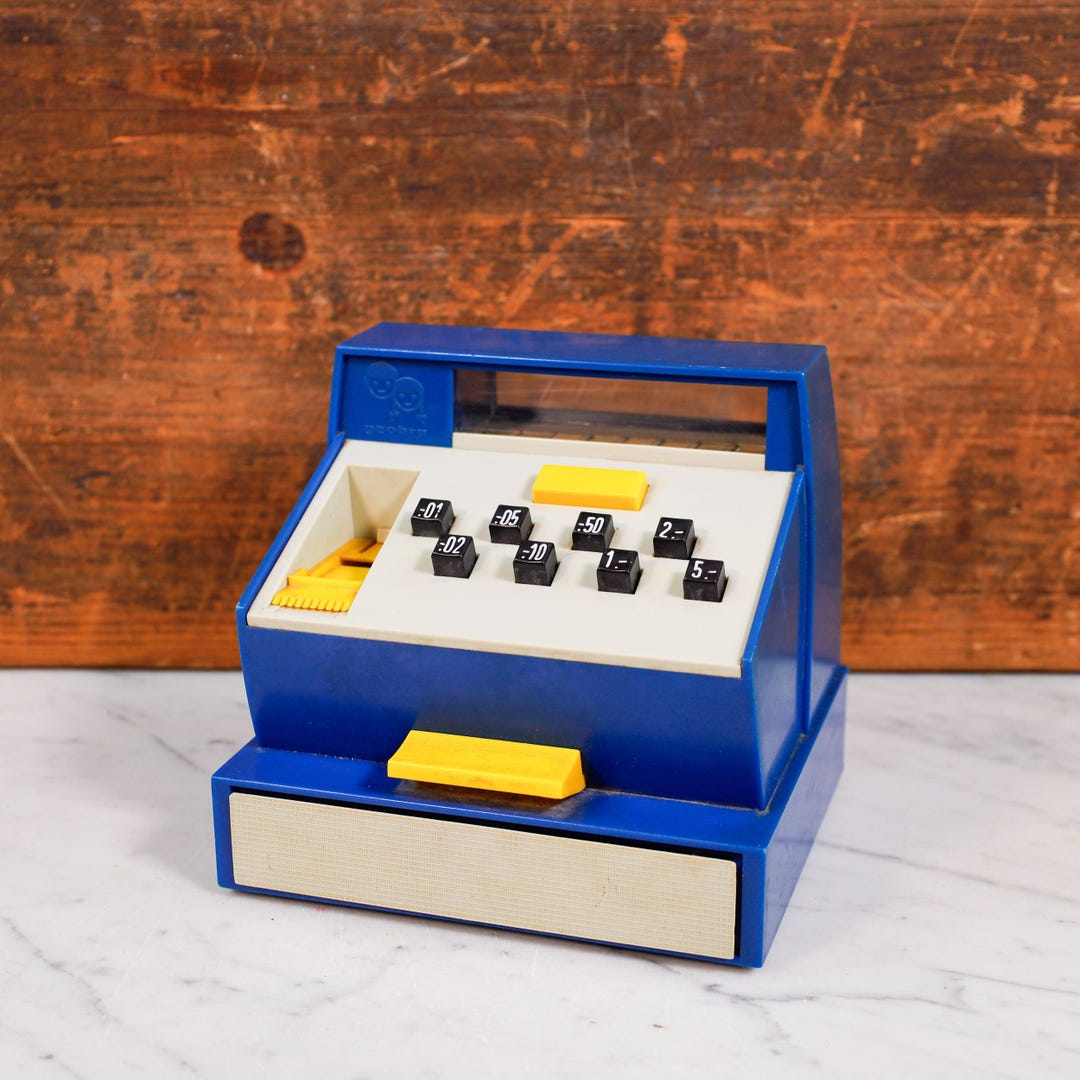 Vintage Toy Cash Register From Geobra - Etsy