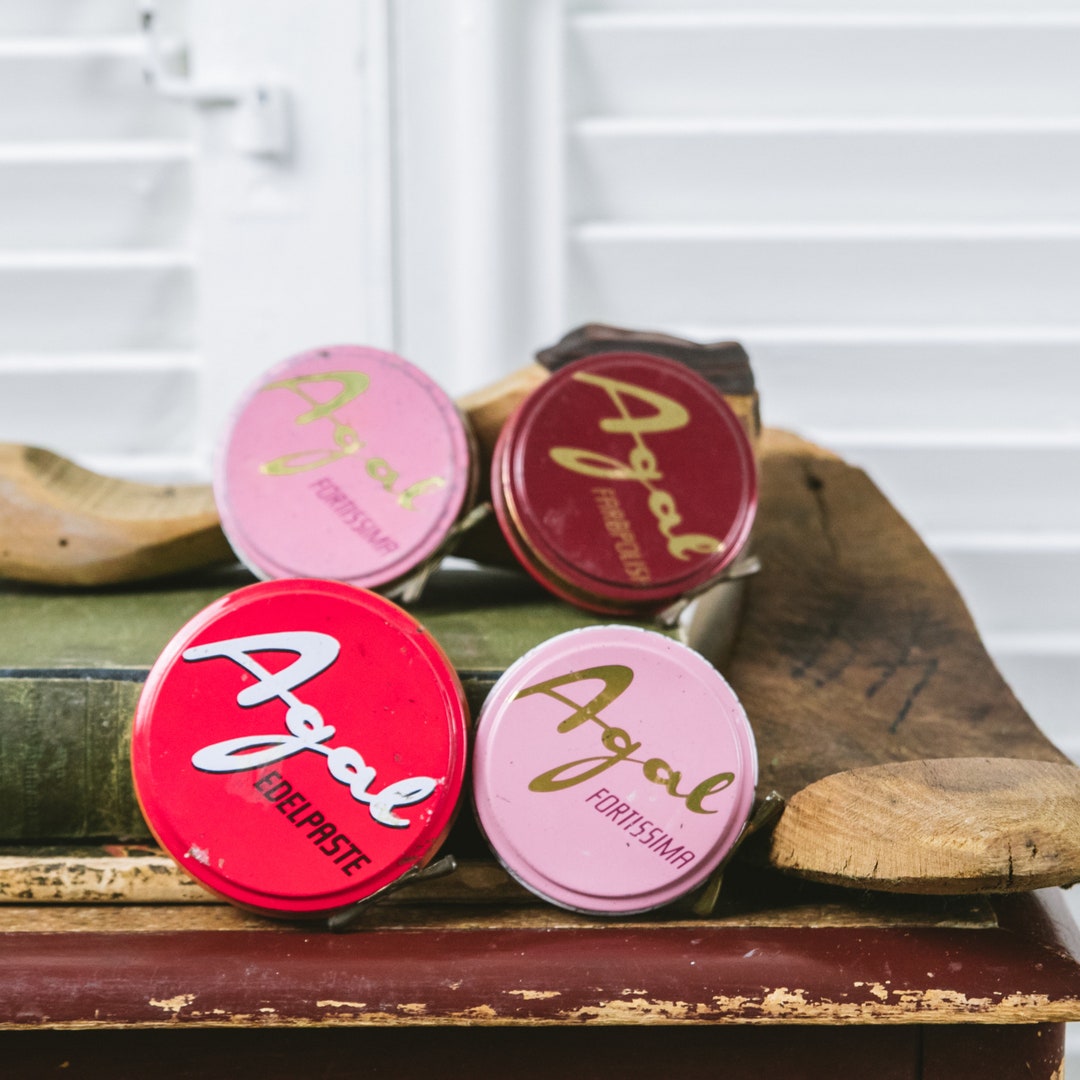 Agal Shoe Care Products, Shoe Polish, Old Decorative Tin Cans - Etsy