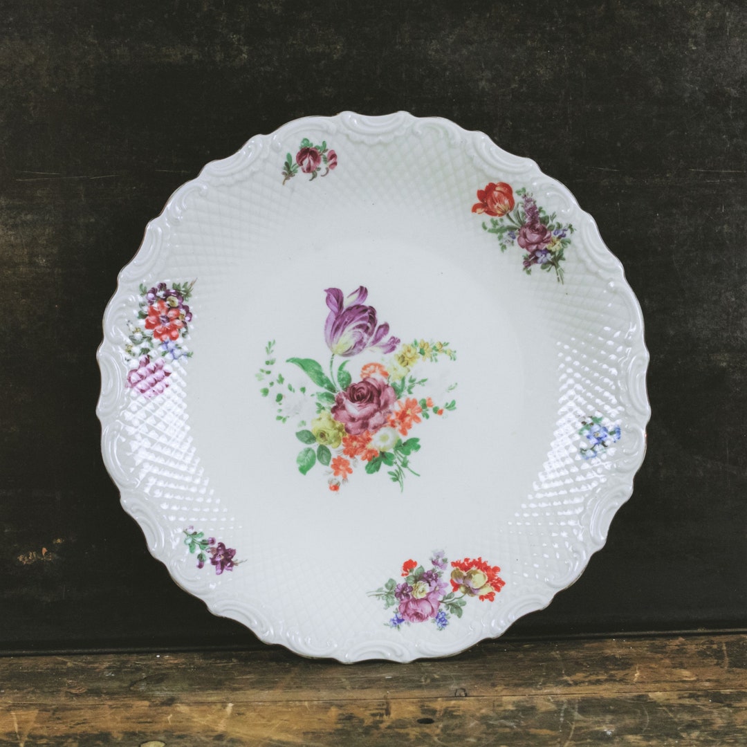Pretty Cake Plate, Cake Plate With Flowers, Porcelain - Etsy