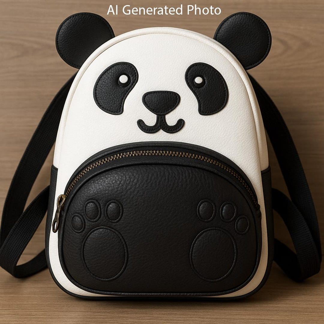 Leather Kids Backpack Pattern - Panda Design 006 - 05 (pdf) - Bag ...