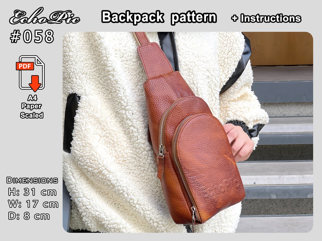 Leather Backpack Pattern A4 & Letter Printable Scaled Files - Etsy