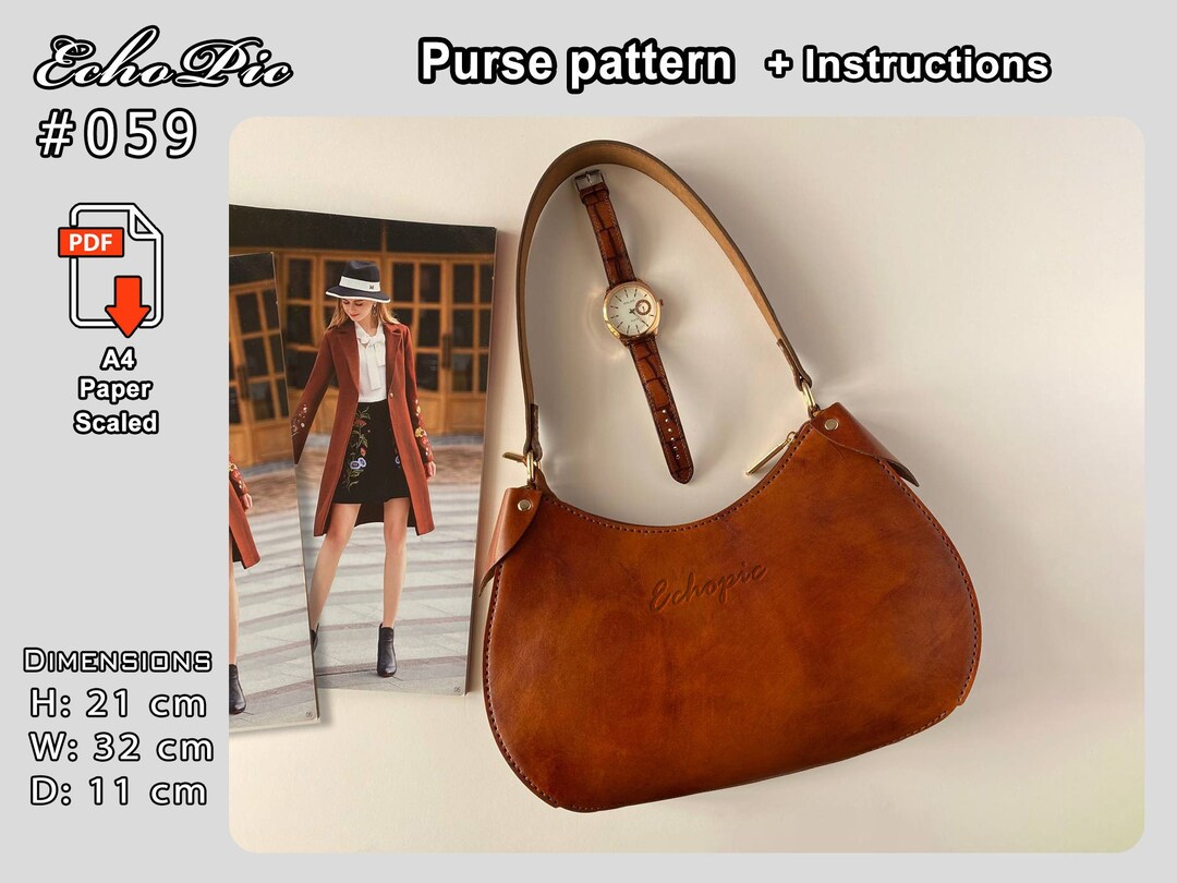 Purse Pattern - Letter & A4 (pdf) + Instructions - Bag Pattern #059 - Etsy