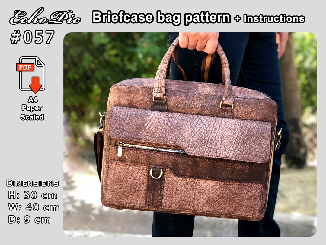 Briefcase & Laptop Bag Pattern - #057 +instructions PDF - Etsy