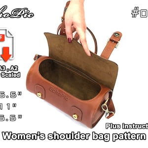 Leather Shoulder Bag Template Printable Scaled Files pdf Bag Pattern - Etsy
