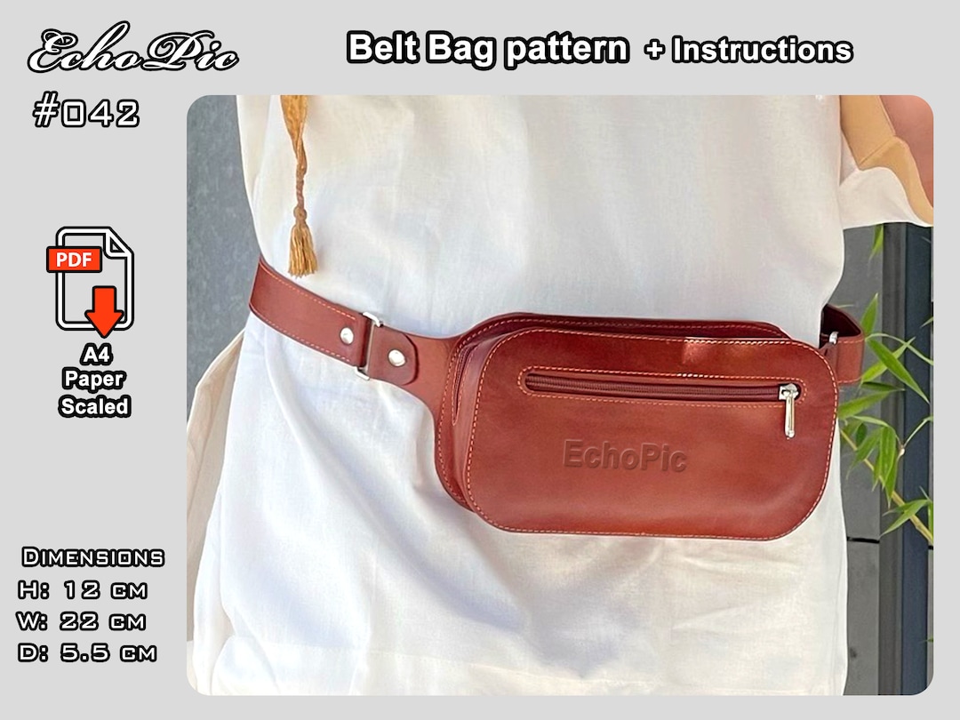 Leather Belt Bag Pattern - (pdf) + Instructions - Etsy