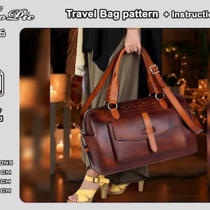 Leather Travel Bag Template Printable Scaled Files pdf Bag Pattern - Etsy