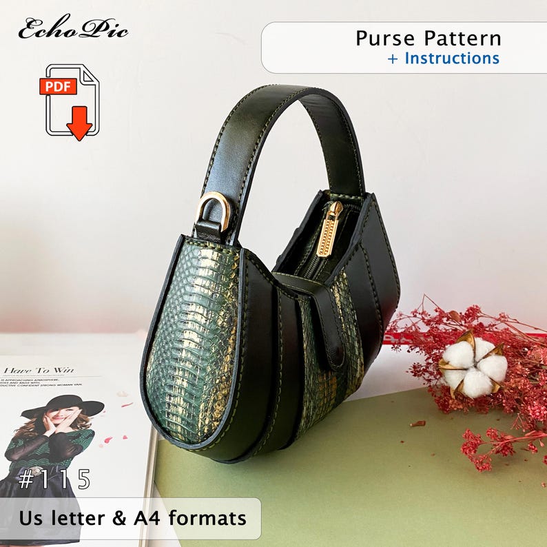 Purse Pattern #115 : (PDF A4 & Letter), Beginner Friendly, DIY Bag ...