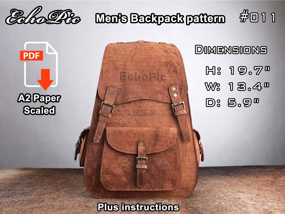 Backpack Pattern - A4 (PDF) - for Handmade Leather Crafts - Etsy