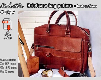 Leather Travel Bag Template Printable Scaled Files pdf - Etsy