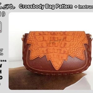 Crossbody Leaf Flap Bag Pattern - Letter & A4 Pdf + Instructions ...
