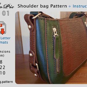 Shoulder Bag Pattern #101 + Instructions | (PDF A4 and Letter ...