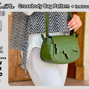 Crossbody Leaf Flap Bag Pattern - Letter & A4 Pdf + Instructions ...