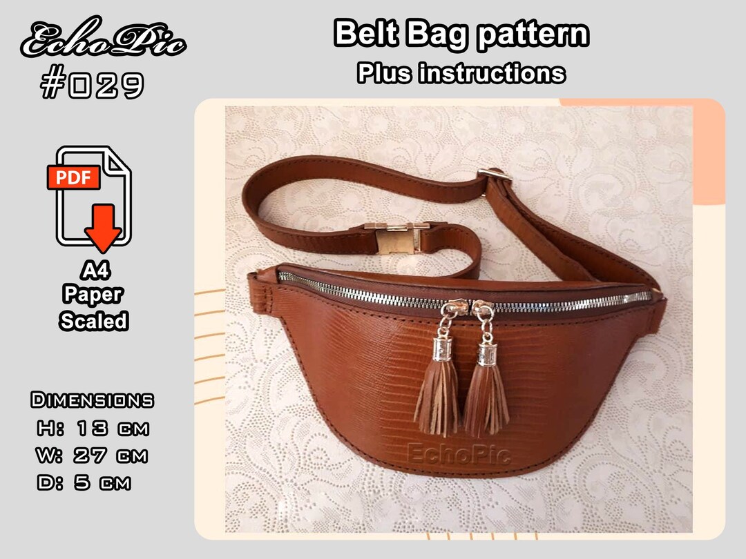 Leather Belt Bag Pattern +instructions PDF 029 - Etsy