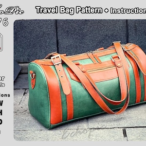 Travel Bag Pattern 076 - Letter & A4 (pdf) + Instructions - Duffel Bag ...