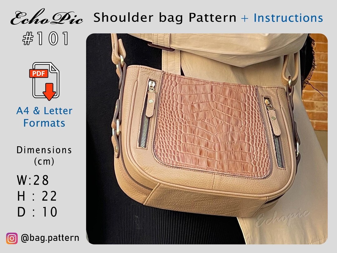 Shoulder Bag Pattern #101 + Instructions | (PDF A4 and Letter ...