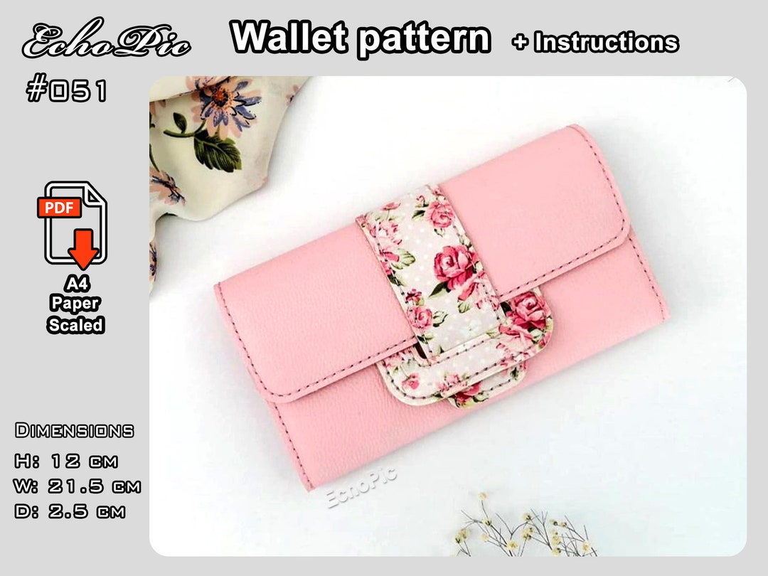 Leather Women's Wallet Pattern- PDF File + Instructions - 051 - Etsy