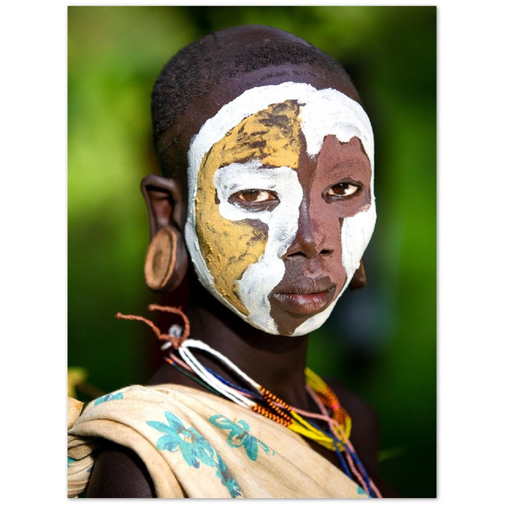Premium Matte Paper Poster African Wall Art, Portrait of a Woman From ...