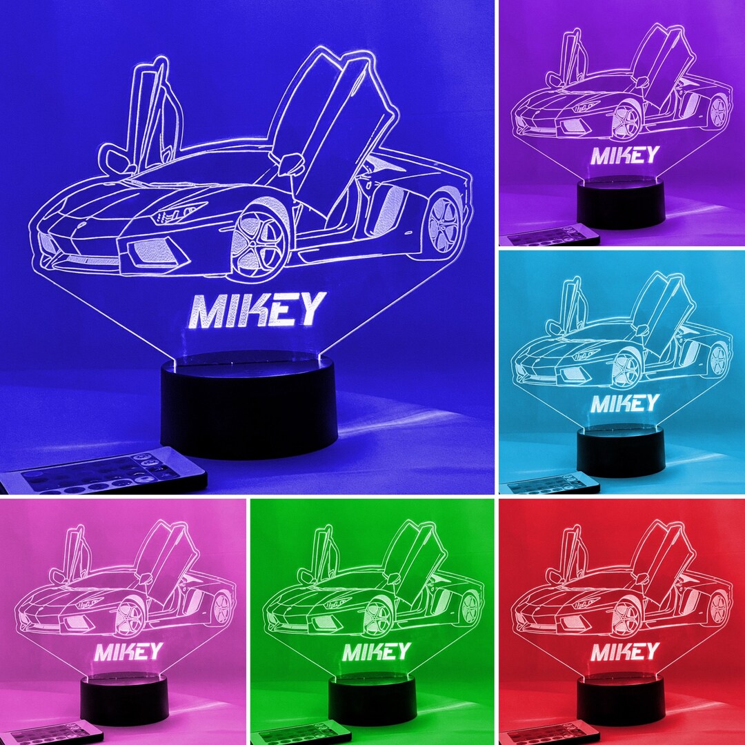 Personalized Sports Car/lamborghini 3D LED Night Light Lamp - Great ...