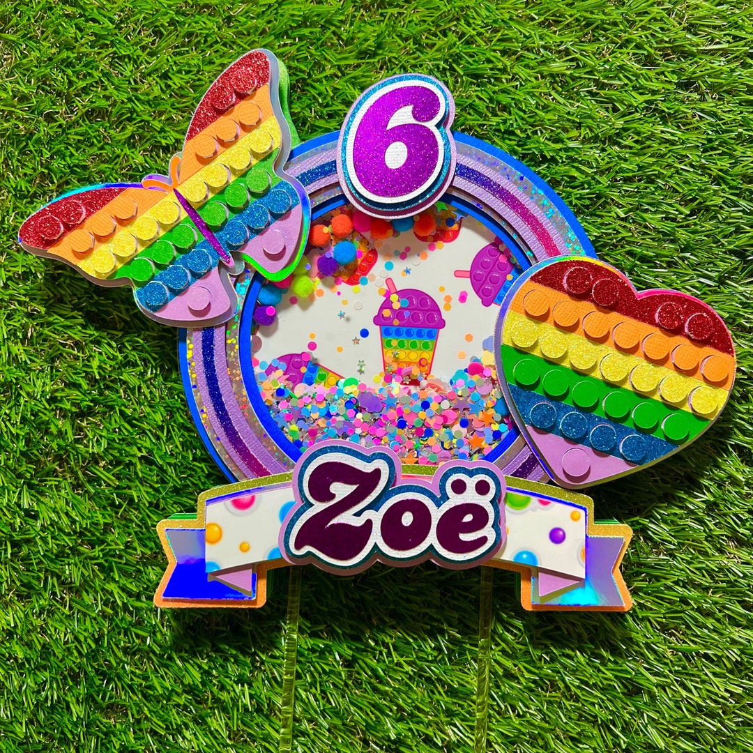 Toy Inspired Cake Topper / Rainbow Toys Cake Topper - Etsy