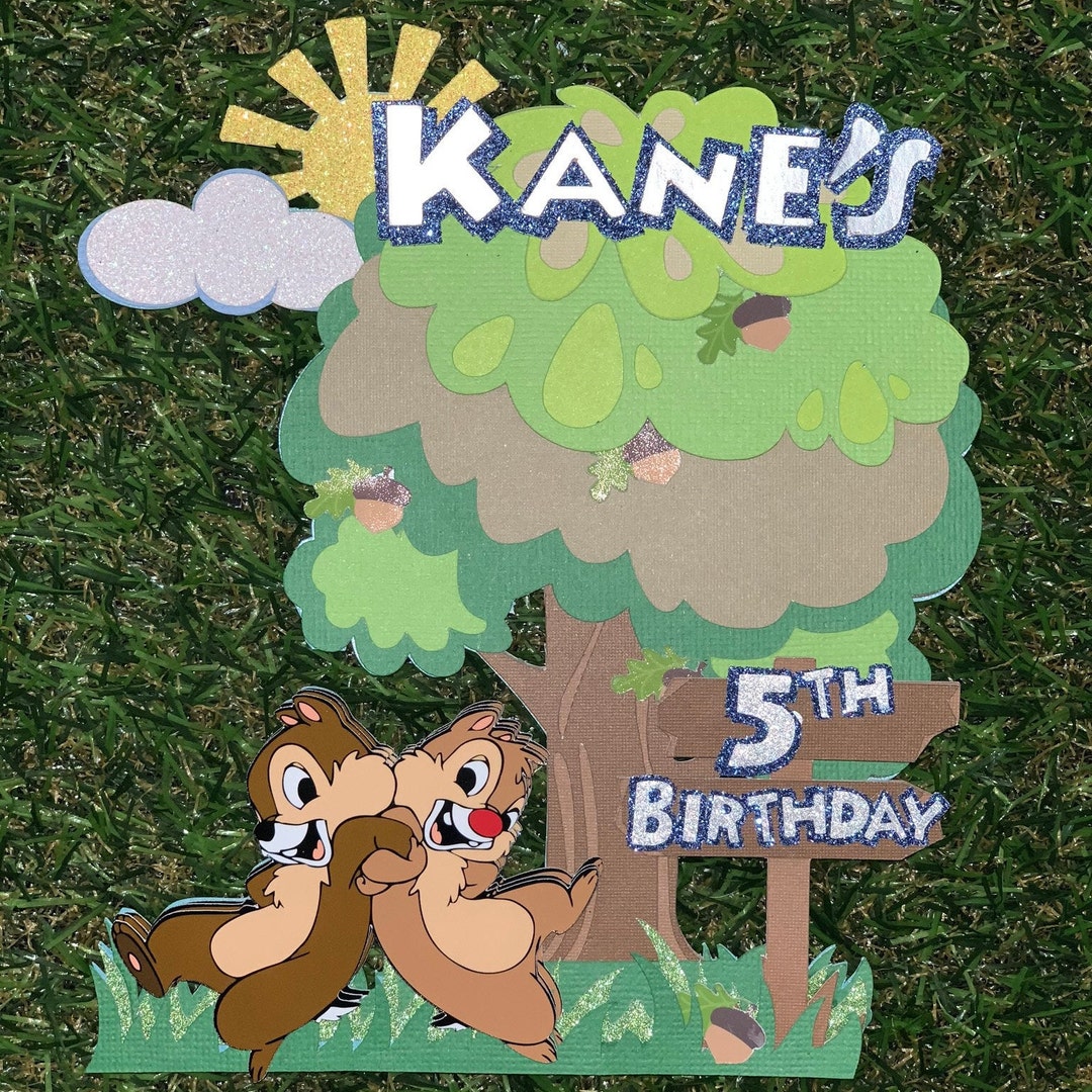 Chip 'n Dale Cake Topper - Etsy