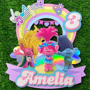 Trolls Cake Topper / Poppy Cake Topper - Etsy