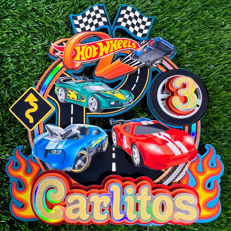 Hot Wheels Cake Topper - Etsy