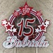 Stars Cake Topper / Elegant Cake Topper / Milestone Birthday / Sweet 15 ...